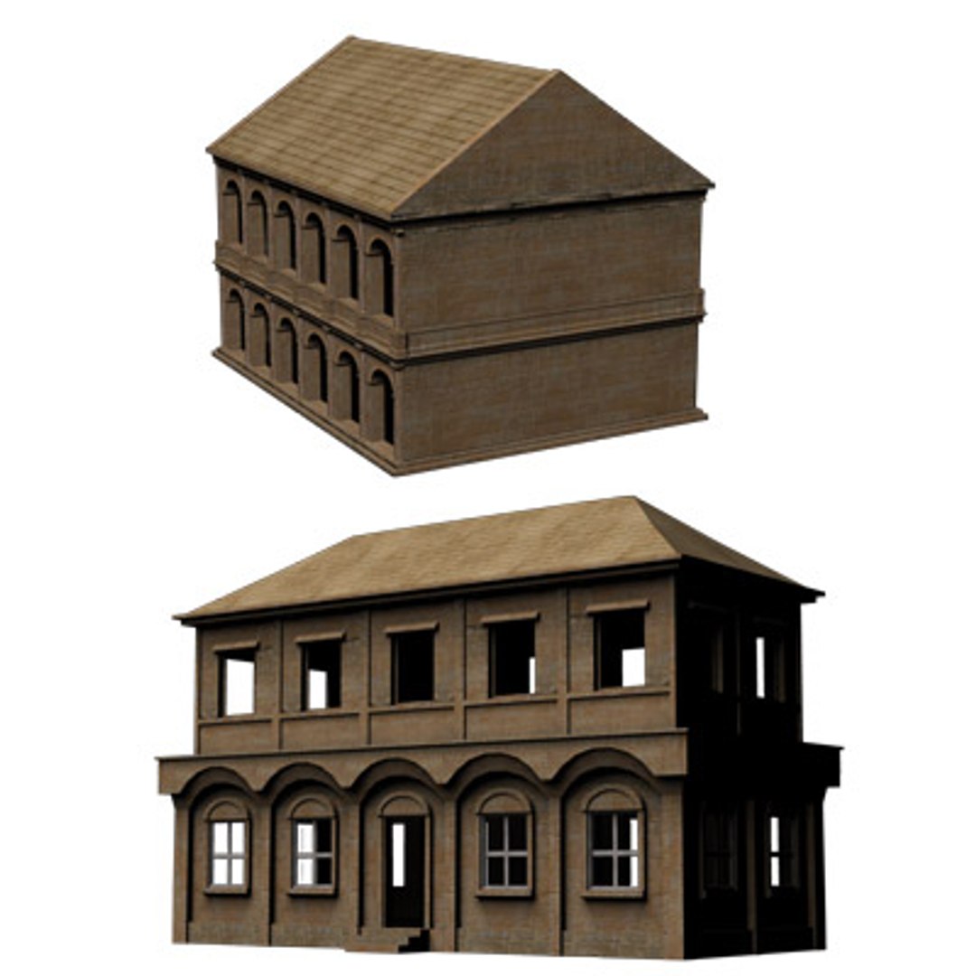 Roman Buildings 3d Model