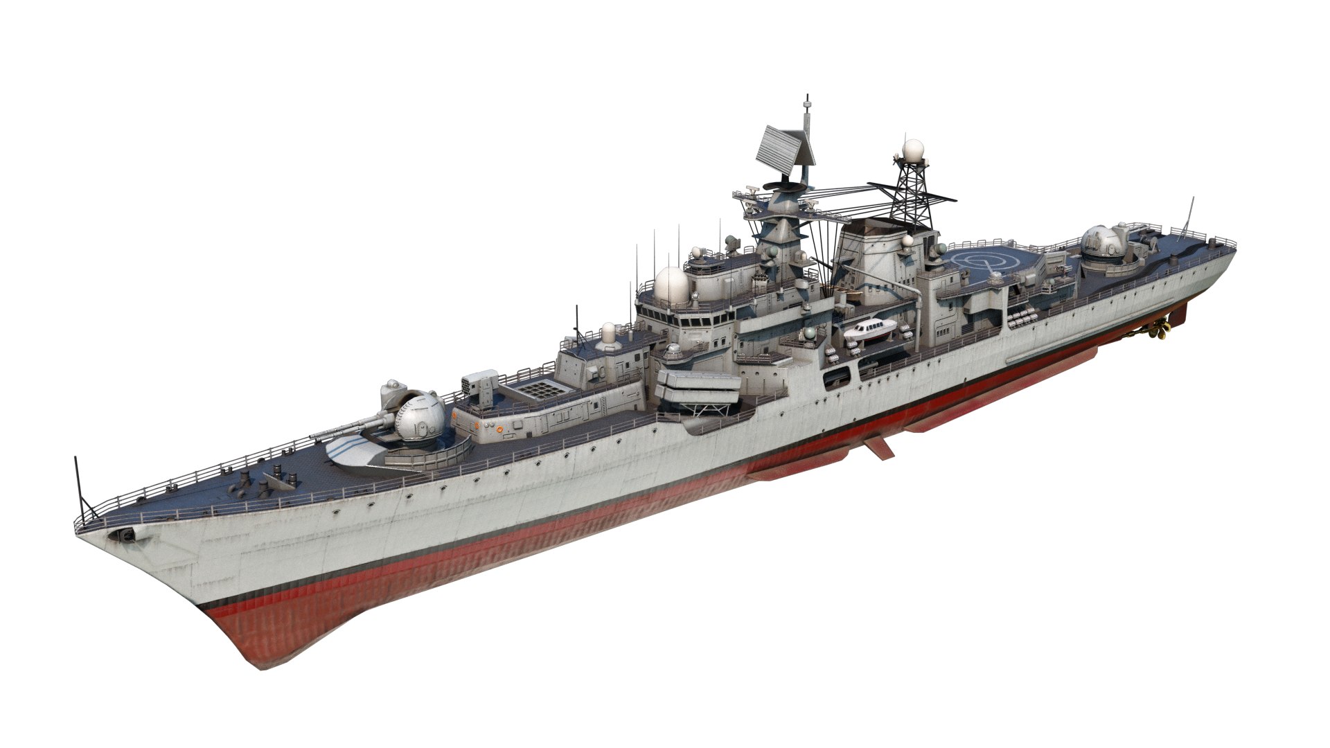 The Modified Hangzhou Ship DDG136 956EM Sovremenny-class 3D Model ...