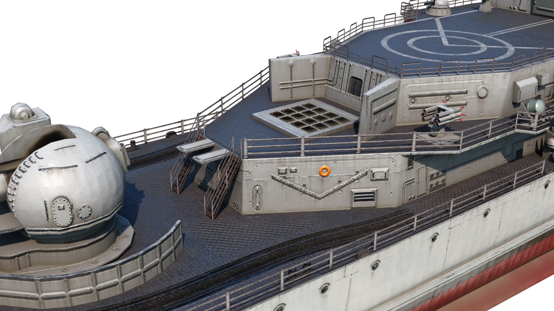 The Modified Hangzhou Ship DDG136 956EM Sovremenny-class 3D Model ...