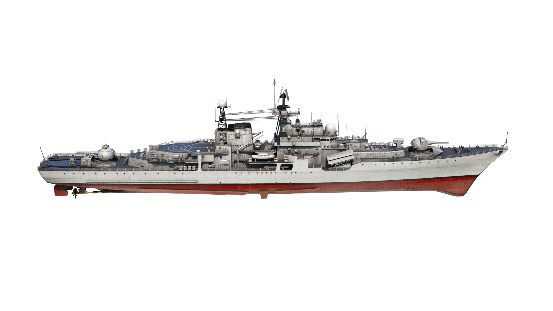 The Modified Hangzhou Ship DDG136 956EM Sovremenny-class 3D Model ...