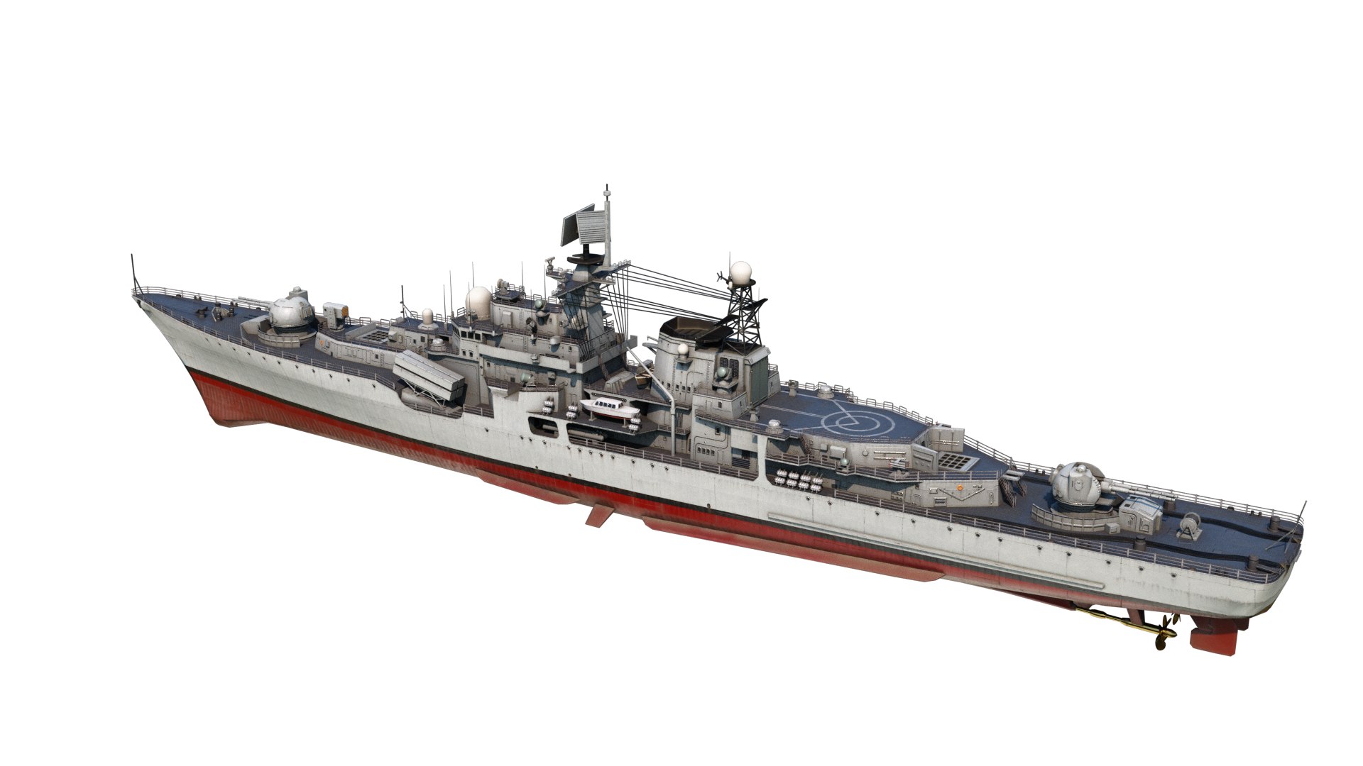 The Modified Hangzhou Ship DDG136 956EM Sovremenny-class 3D Model ...