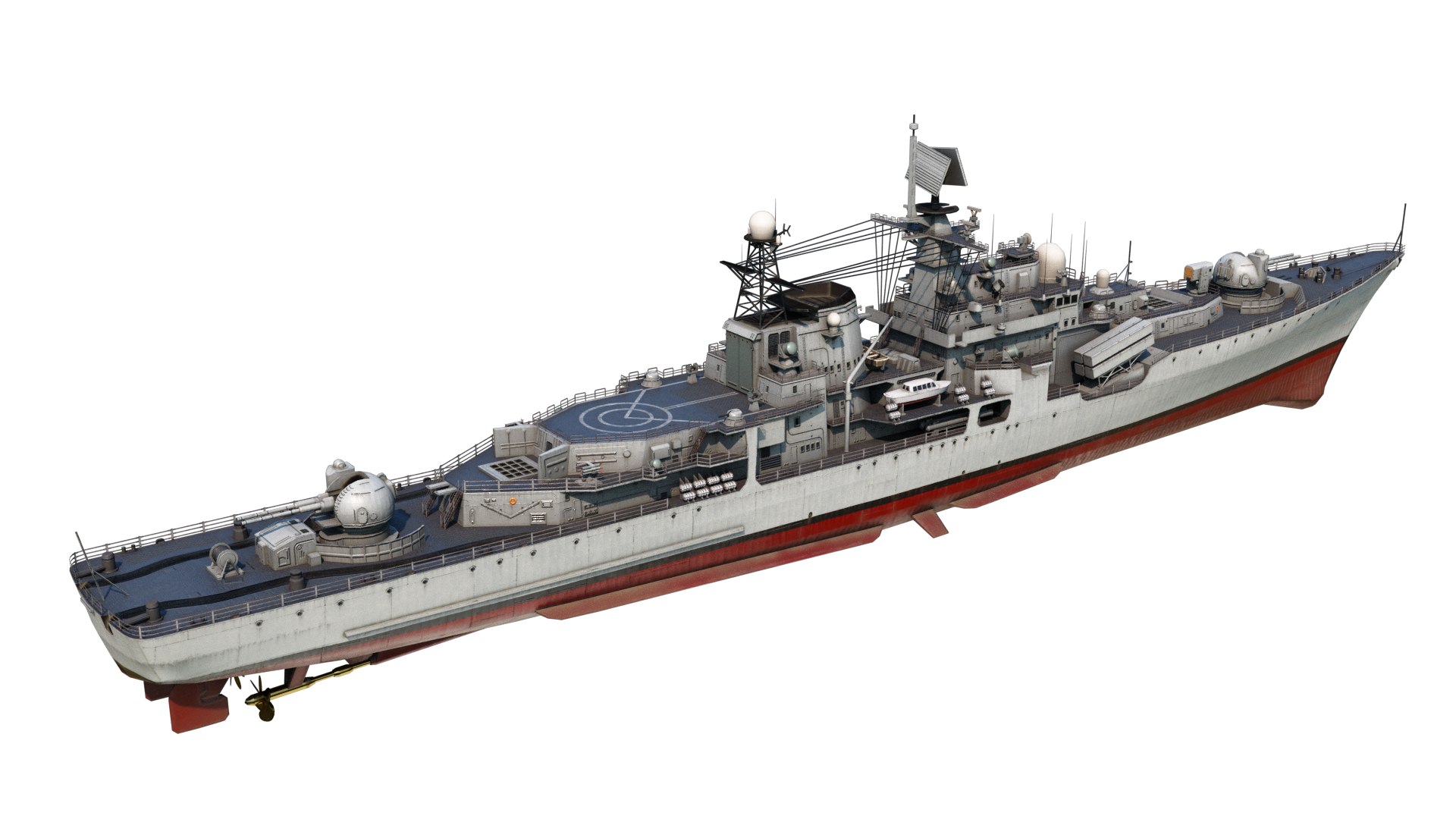 The Modified Hangzhou Ship DDG136 956EM Sovremenny-class 3D Model ...