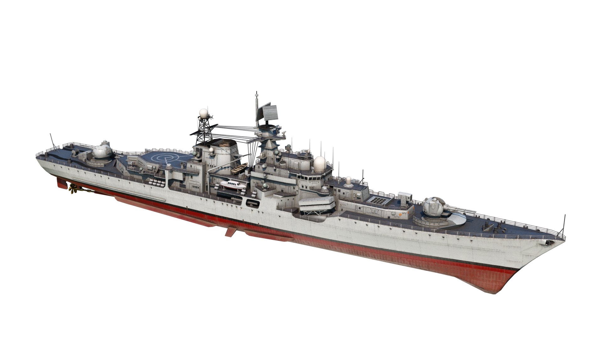 The Modified Hangzhou Ship DDG136 956EM Sovremenny-class 3D Model ...