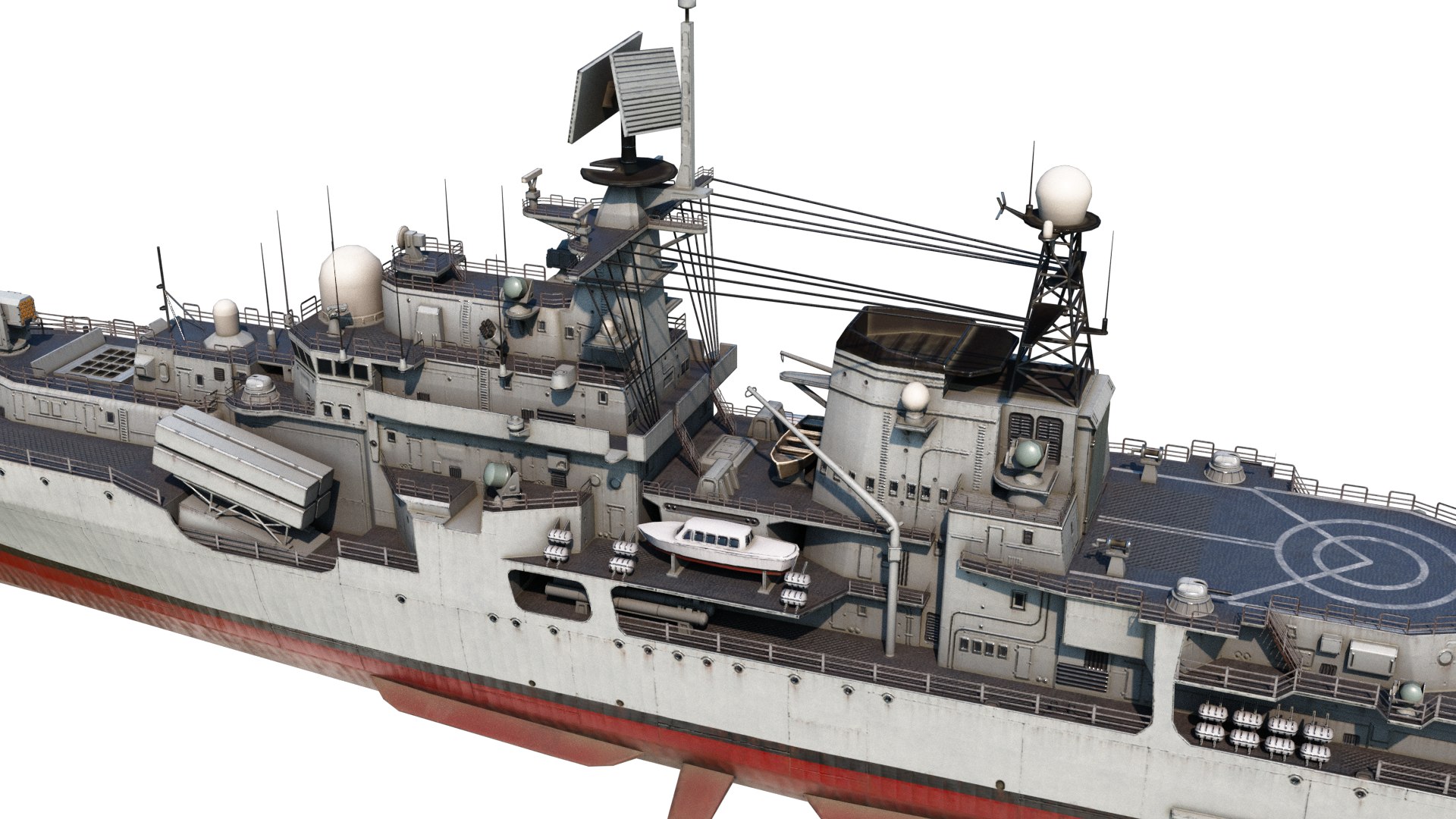 The Modified Hangzhou Ship DDG136 956EM Sovremenny-class 3D Model ...