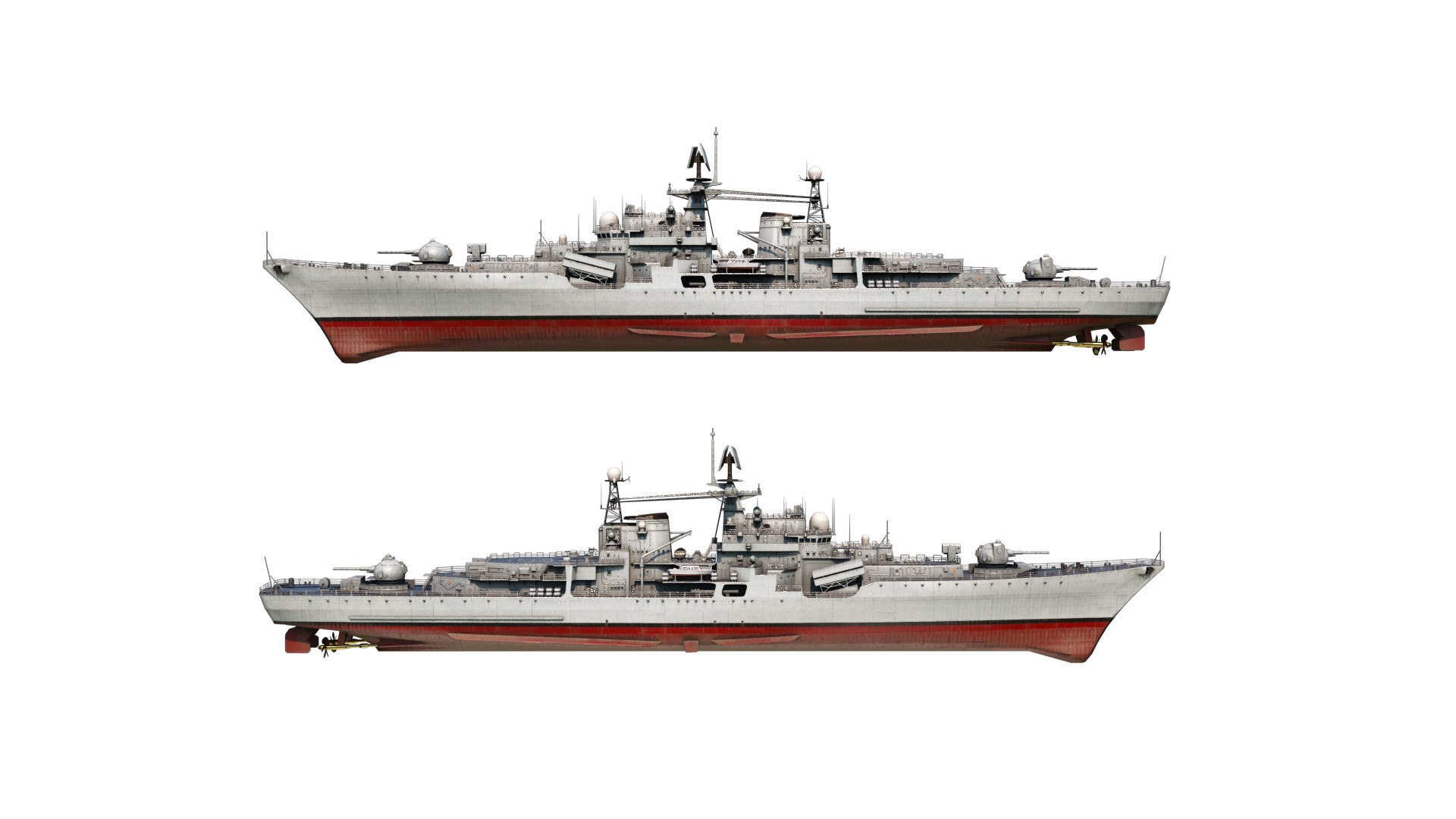 The Modified Hangzhou Ship DDG136 956EM Sovremenny-class 3D Model ...