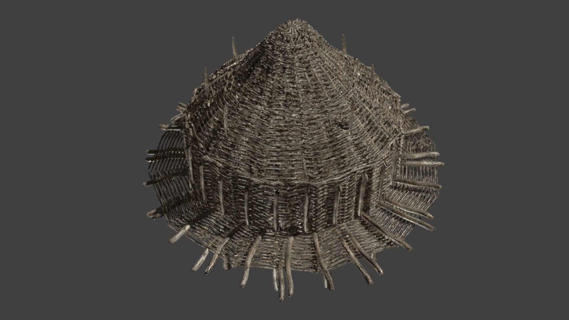 3D Prehistoric Wooden House - TurboSquid 1155653