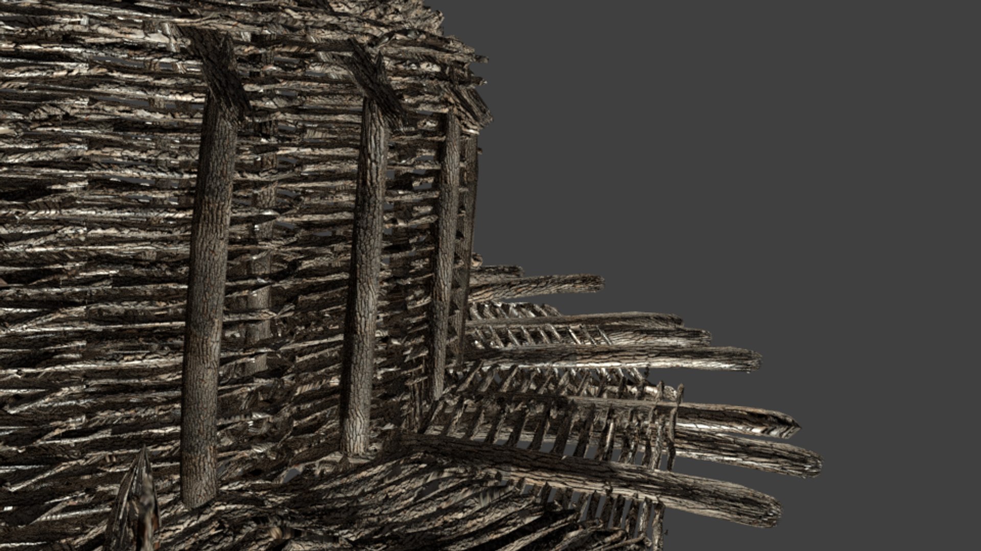 3D Prehistoric Wooden House - TurboSquid 1155653