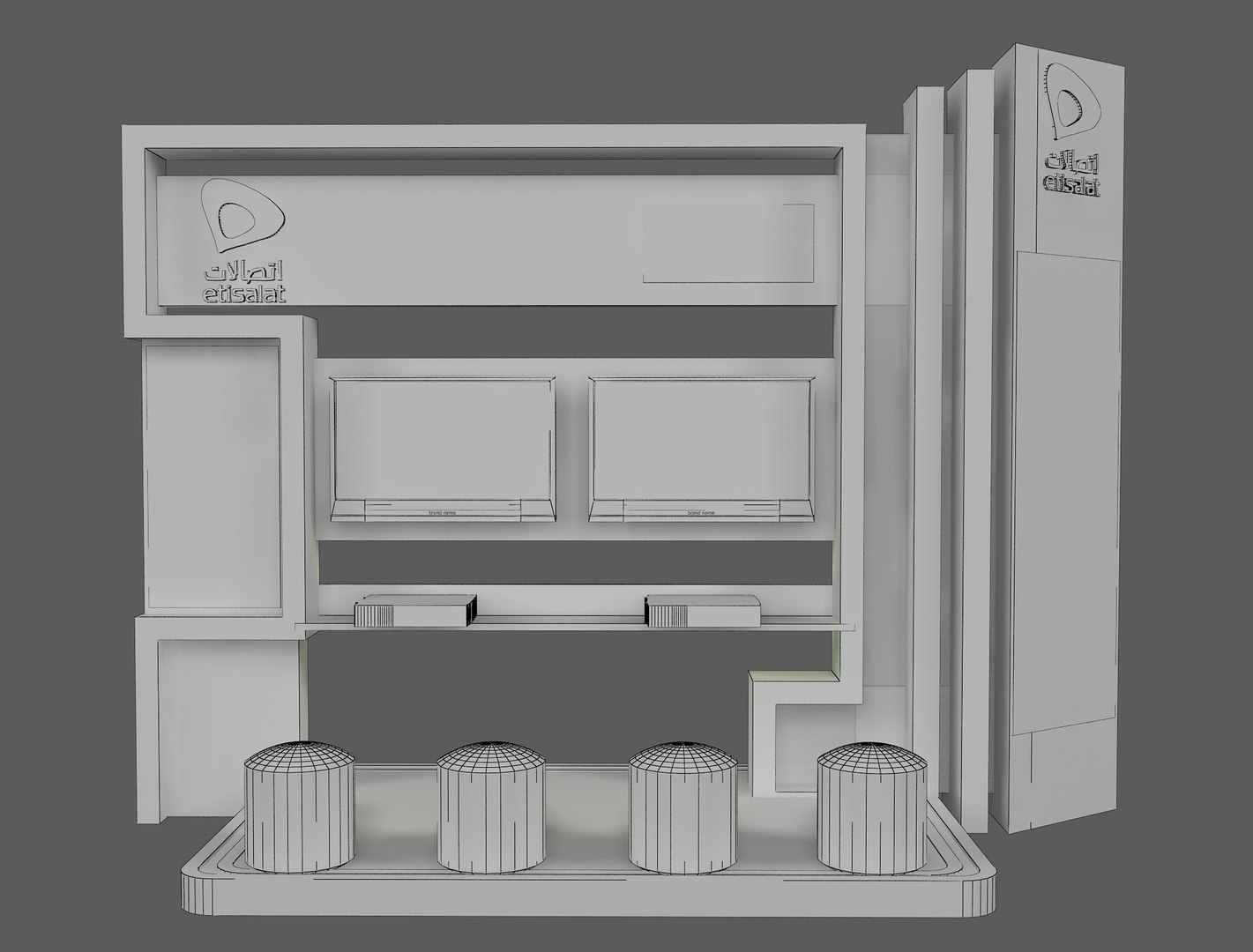 3D stand exhibition booth model - TurboSquid 1673636