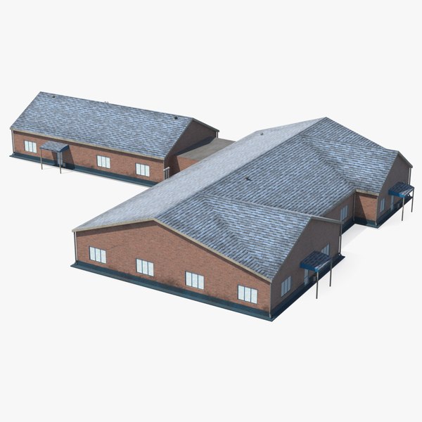 Factory building model - TurboSquid 1545367