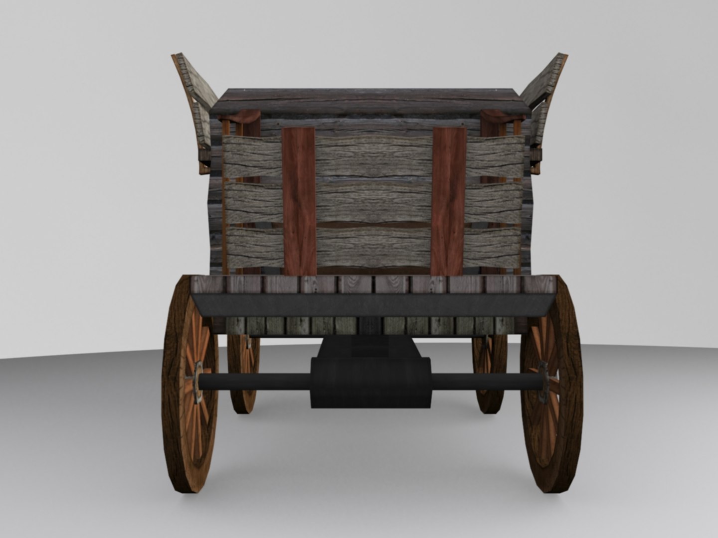 Medieval Low-poly Carriage 3d Model