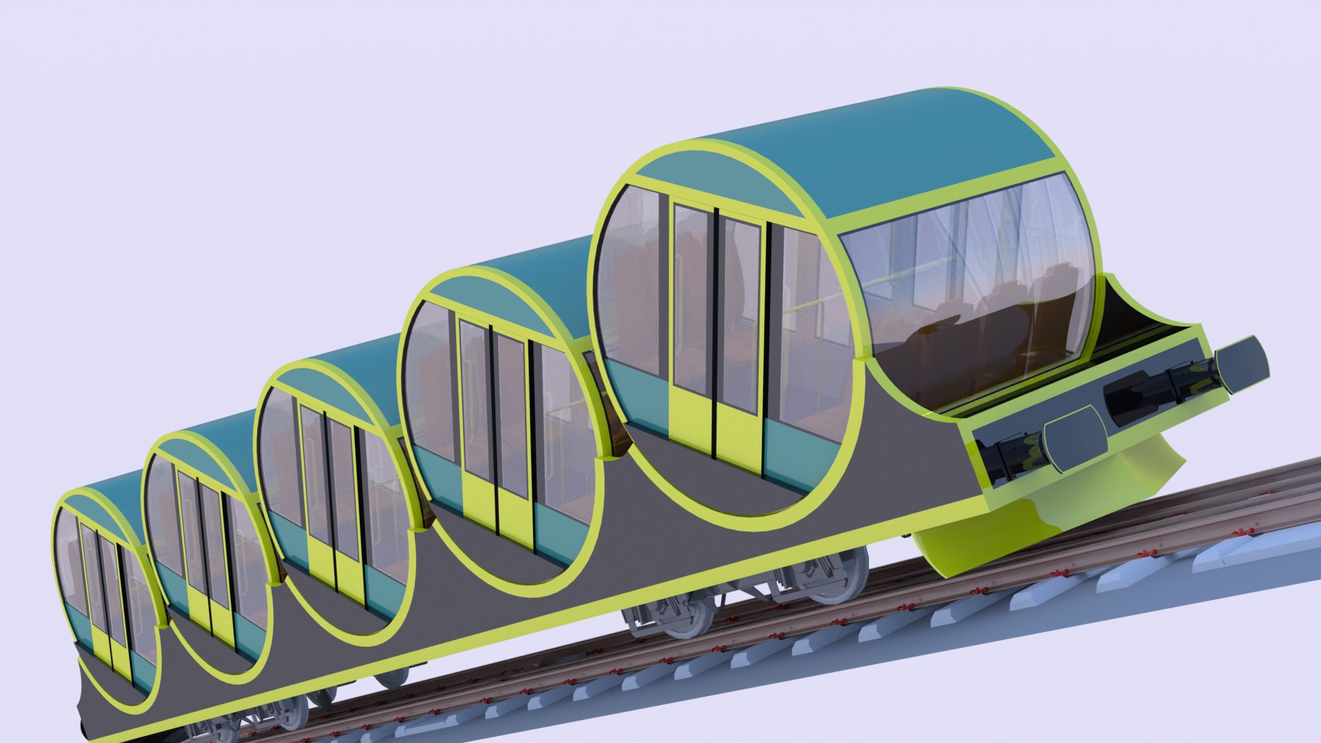 3D Funicular - rising pose model - TurboSquid 2104951