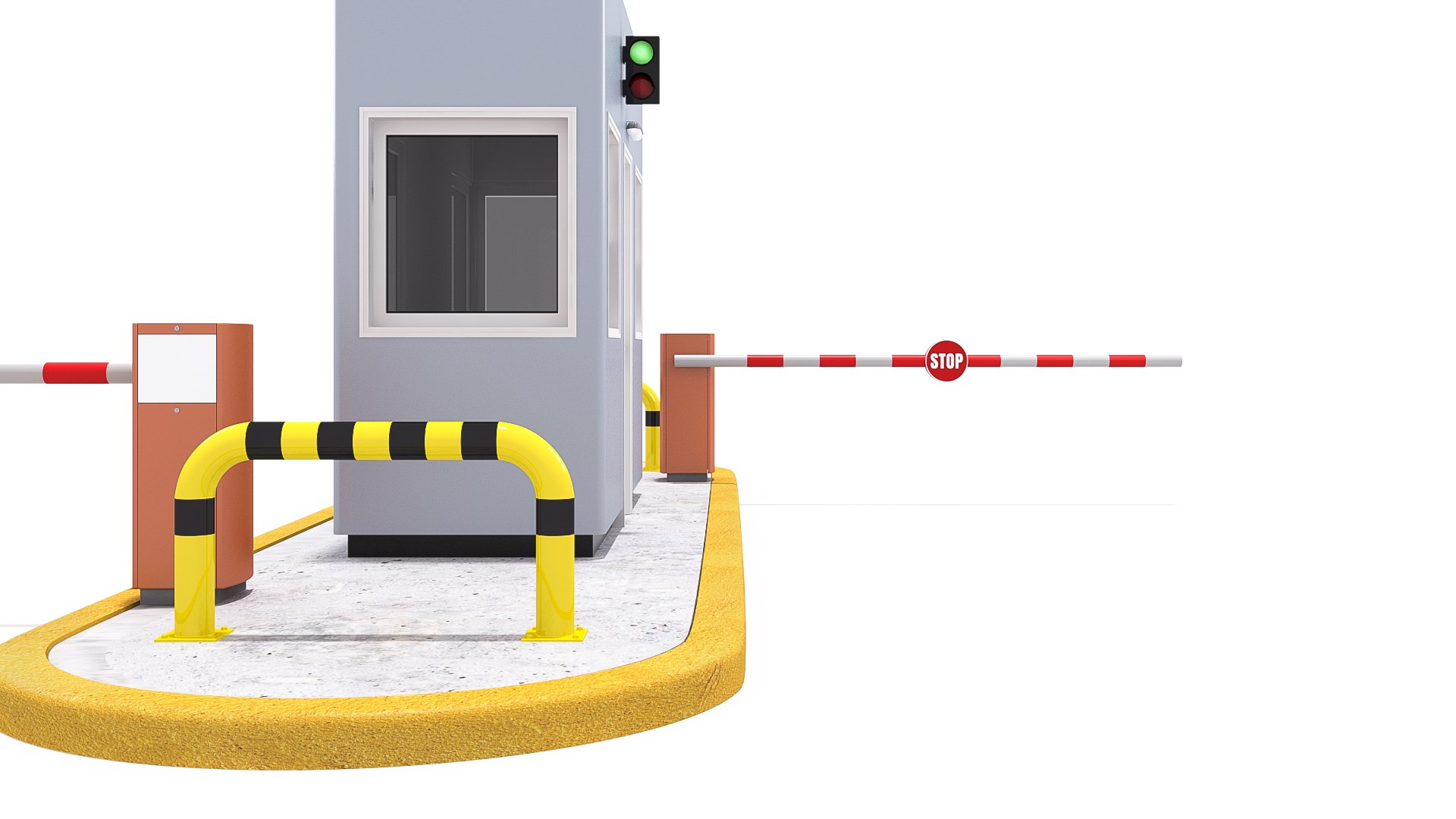 Security Gate 01 3D Model - TurboSquid 2137372