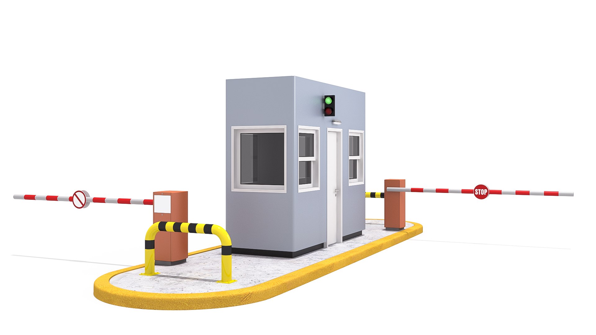 Security Gate 01 3D Model - TurboSquid 2137372
