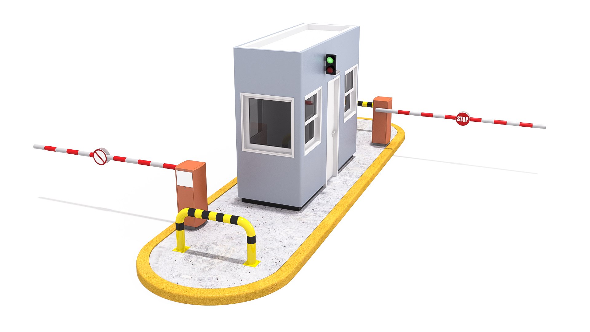 Security Gate 01 3D Model - TurboSquid 2137372