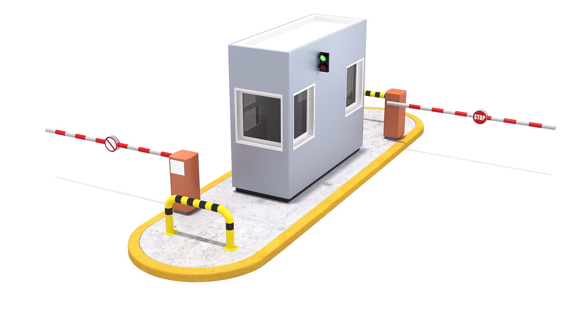 Security Gate 01 3D Model - TurboSquid 2137372