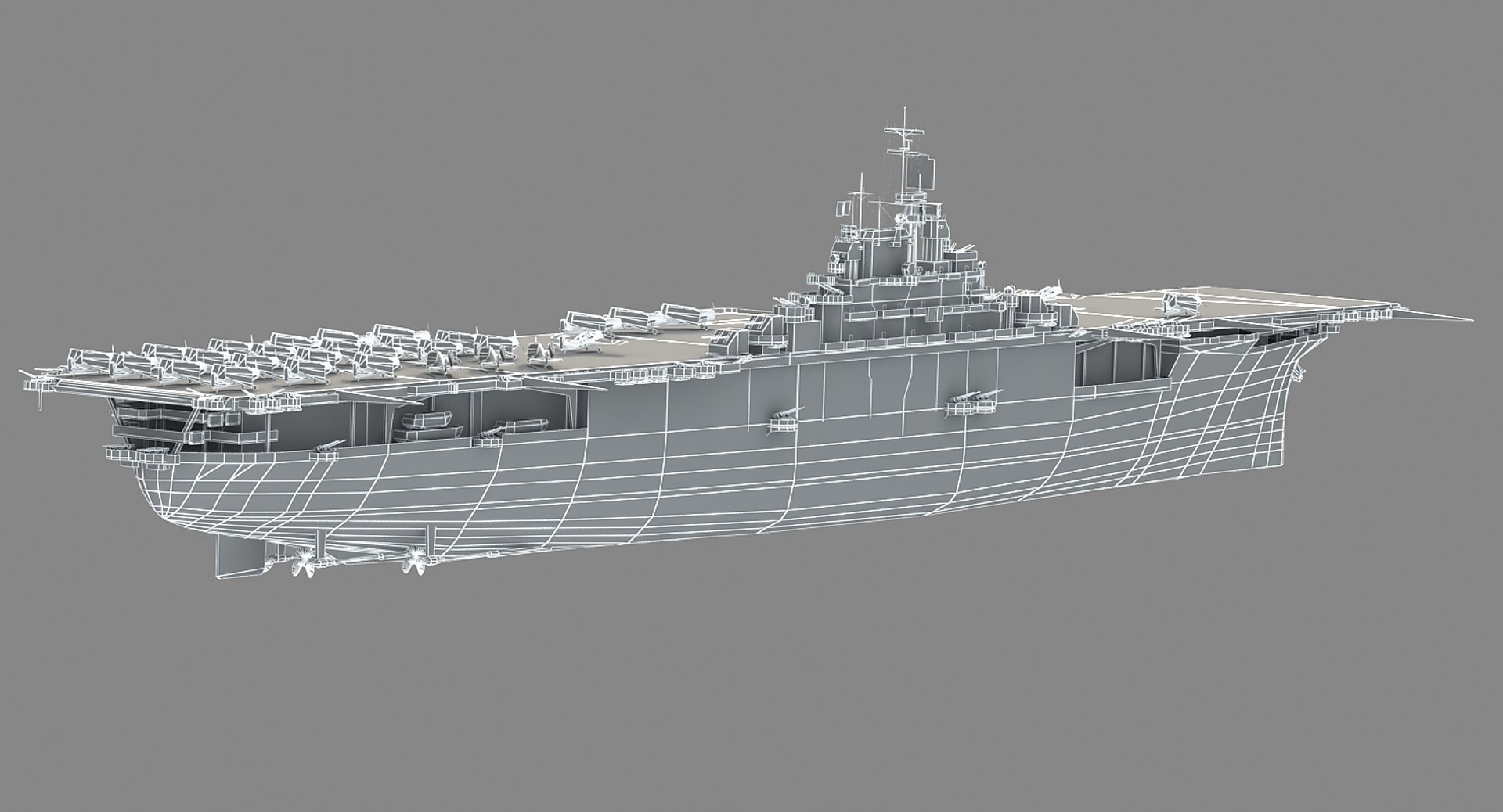 3D uss franklin cv-13 cv - TurboSquid 1413458