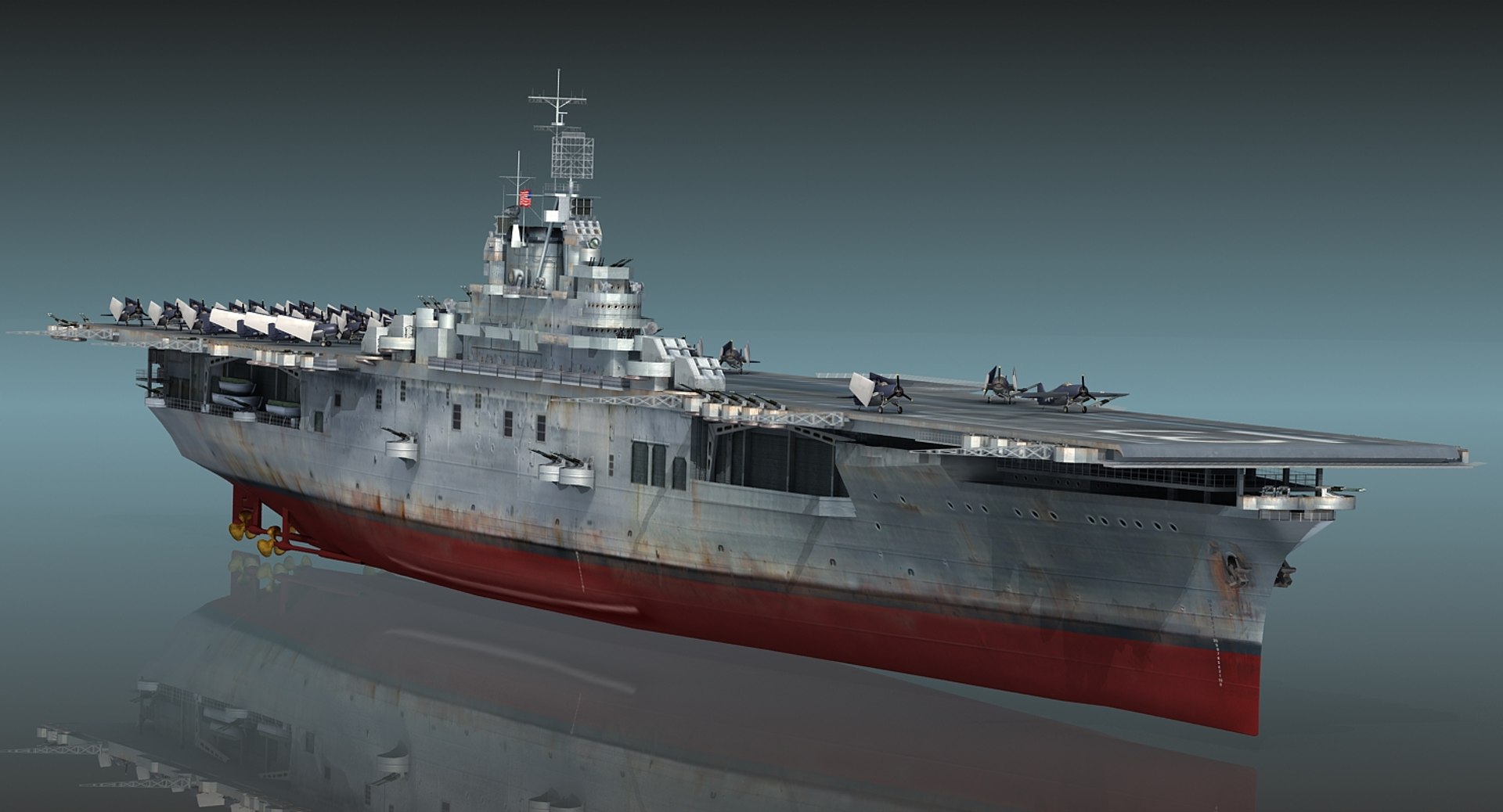 3D uss franklin cv-13 cv - TurboSquid 1413458