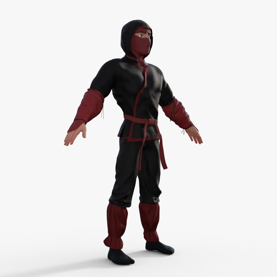 3D Ninja Character Rigged - TurboSquid 1983085