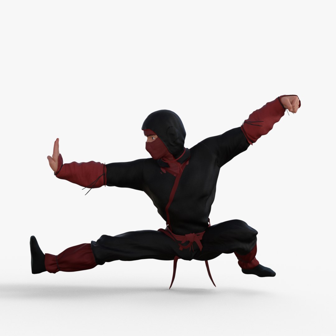 3D Ninja Character Rigged - TurboSquid 1983085