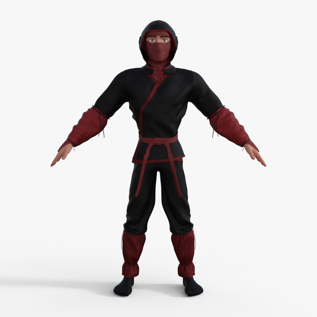 3D Ninja Character Rigged - TurboSquid 1983085