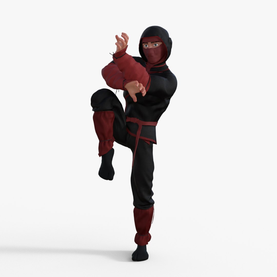 3D Ninja Character Rigged - TurboSquid 1983085