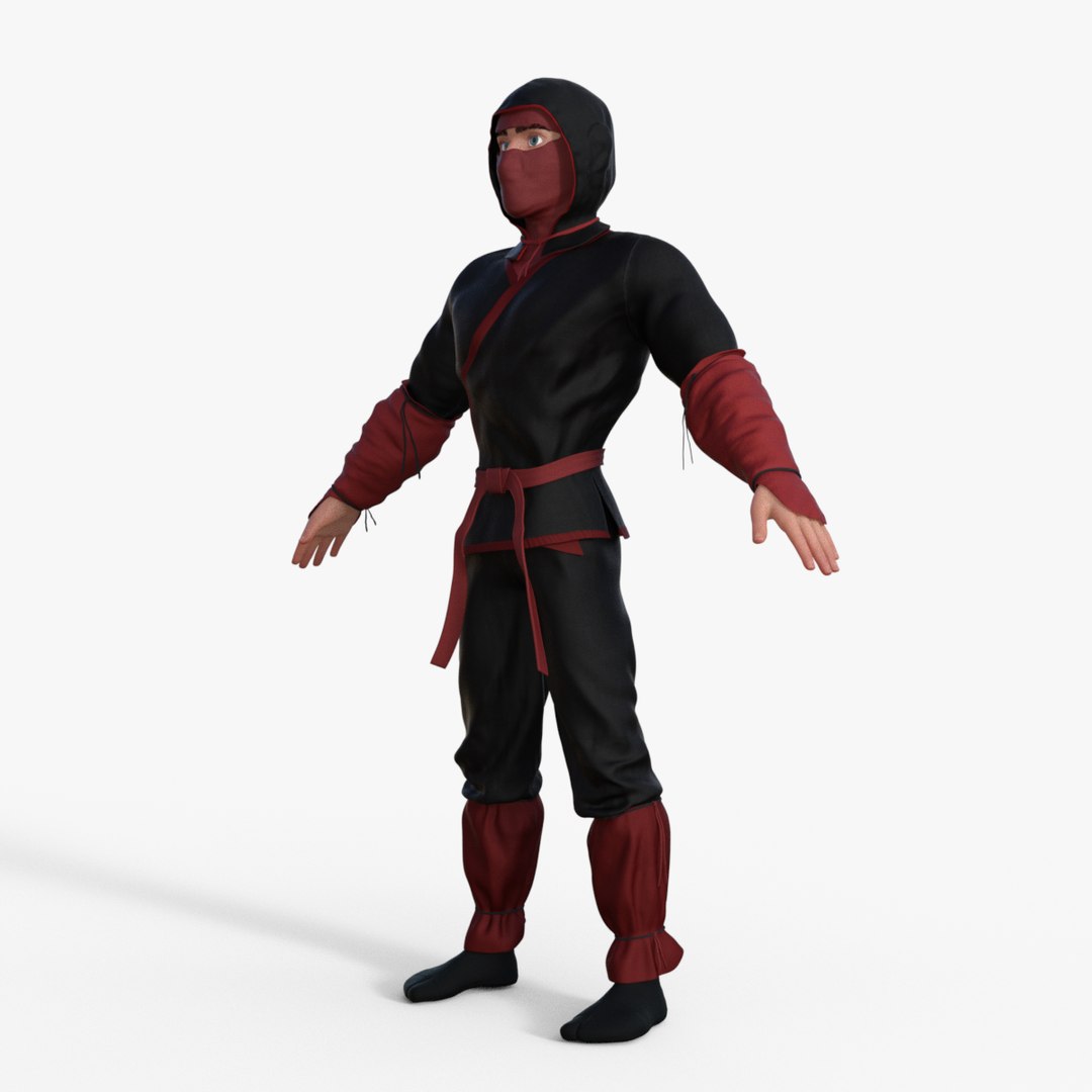 3D Ninja Character Rigged - TurboSquid 1983085