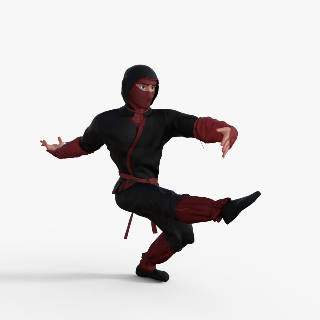 3D Ninja Character Rigged - TurboSquid 1983085