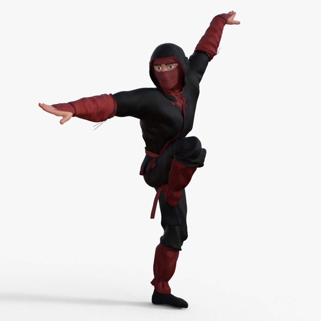 3D Ninja Character Rigged - TurboSquid 1983085