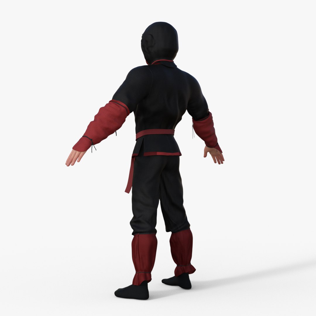 3D Ninja Character Rigged - TurboSquid 1983085