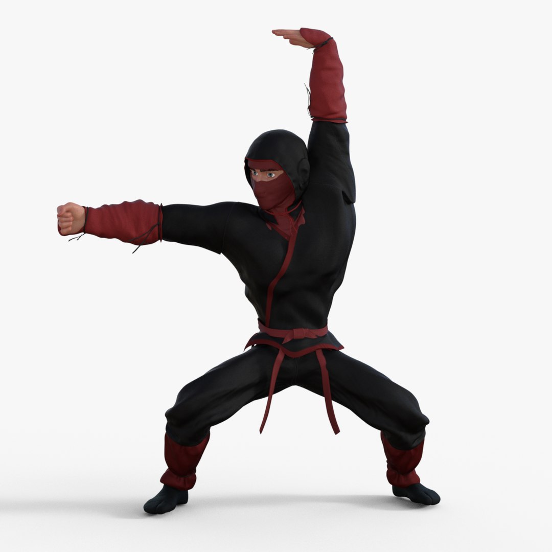 3D Ninja Character Rigged - TurboSquid 1983085