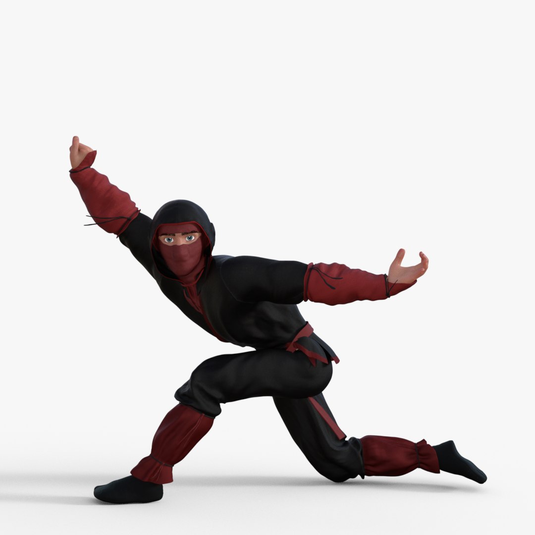 3D Ninja Character Rigged - TurboSquid 1983085