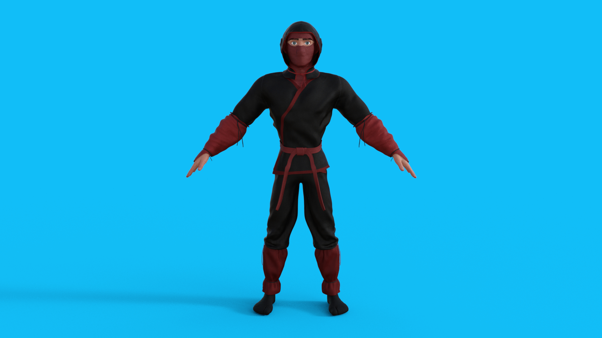 3D Ninja Character Rigged - TurboSquid 1983085