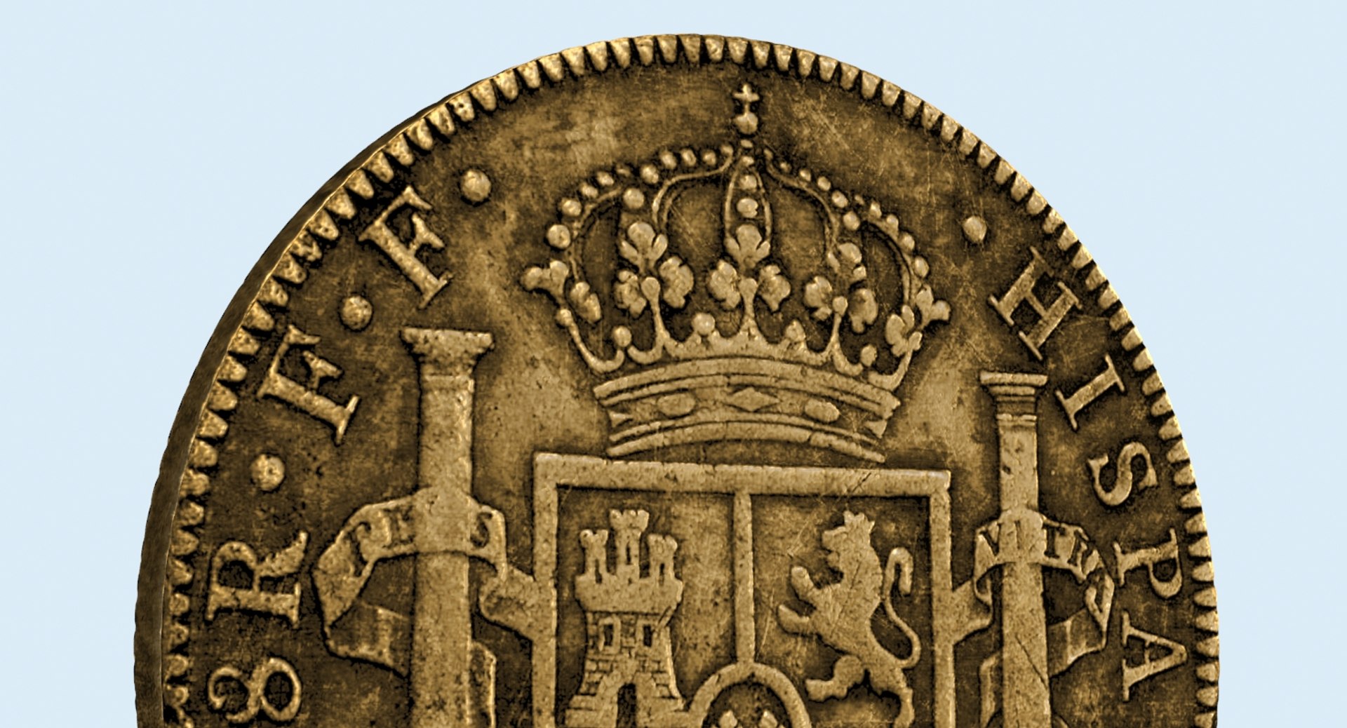 Gold Doubloon Aged 3d Model