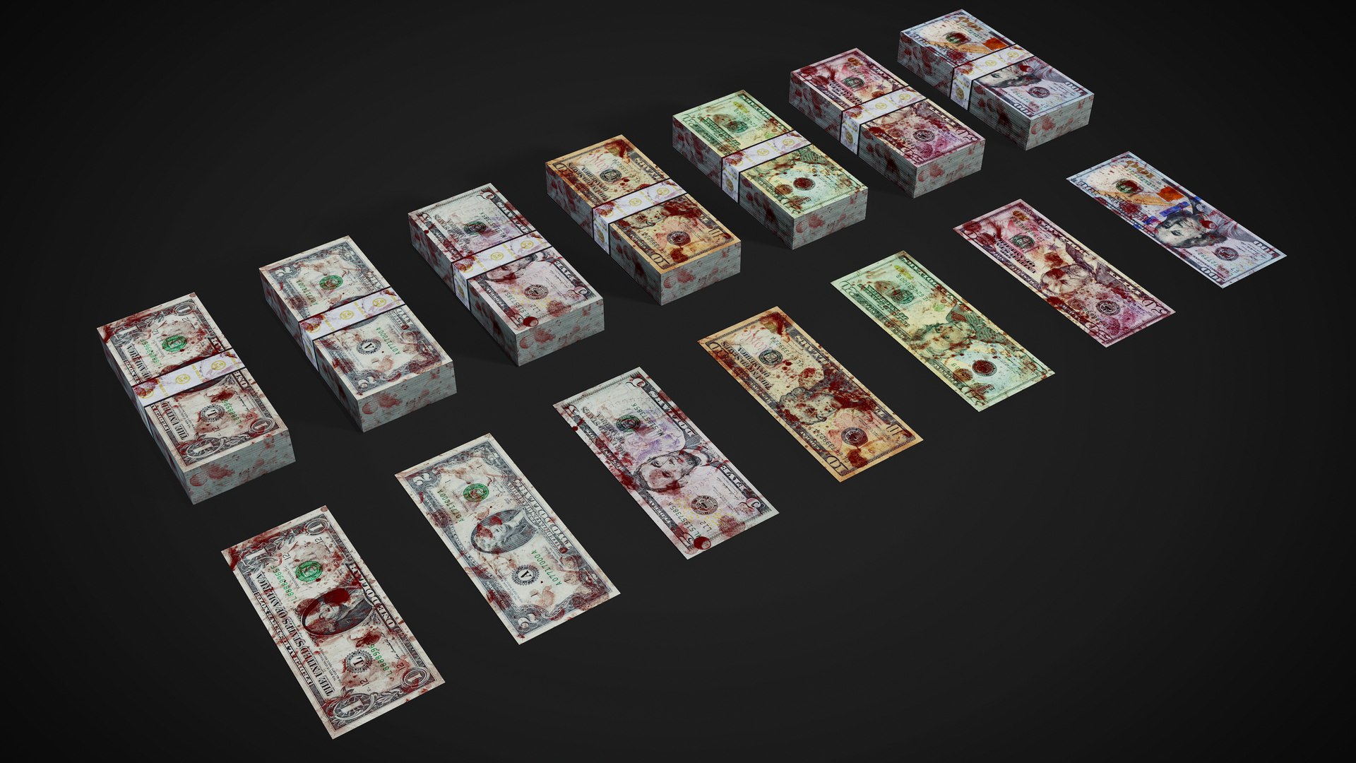 American Paper Money 3D Model - TurboSquid 2122987