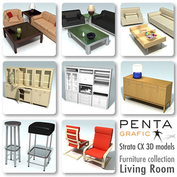 modelo 3d Muebles LivingRoom vol.1 - TurboSquid 427084