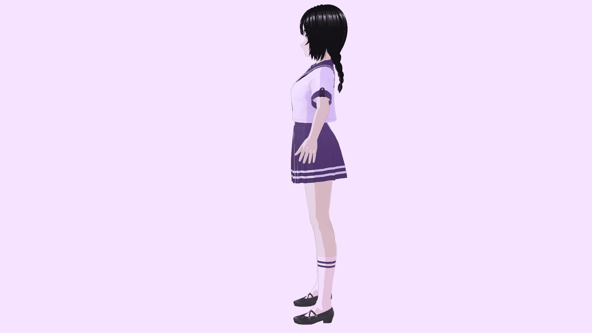 3D Anime School Girl Saiko Model - TurboSquid 2365951