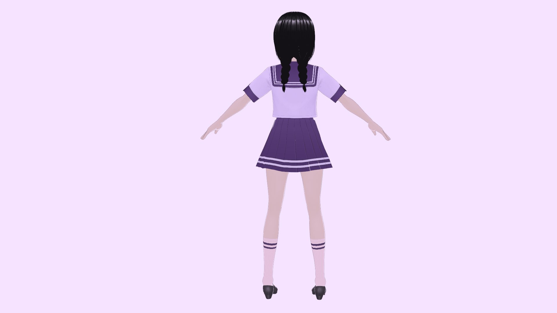3D Anime School Girl Saiko Model - TurboSquid 2365951