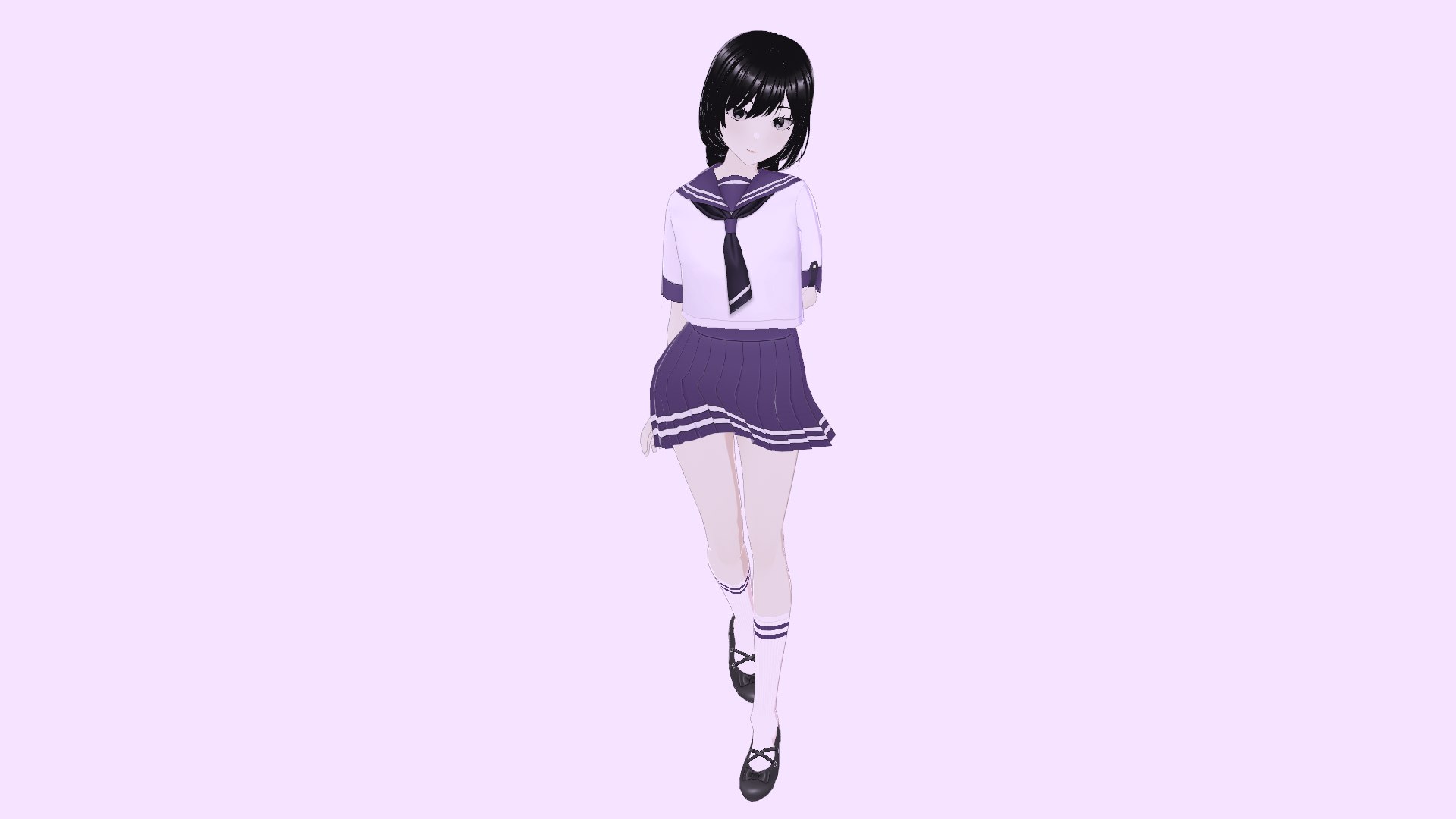 3D Anime School Girl Saiko Model - TurboSquid 2365951