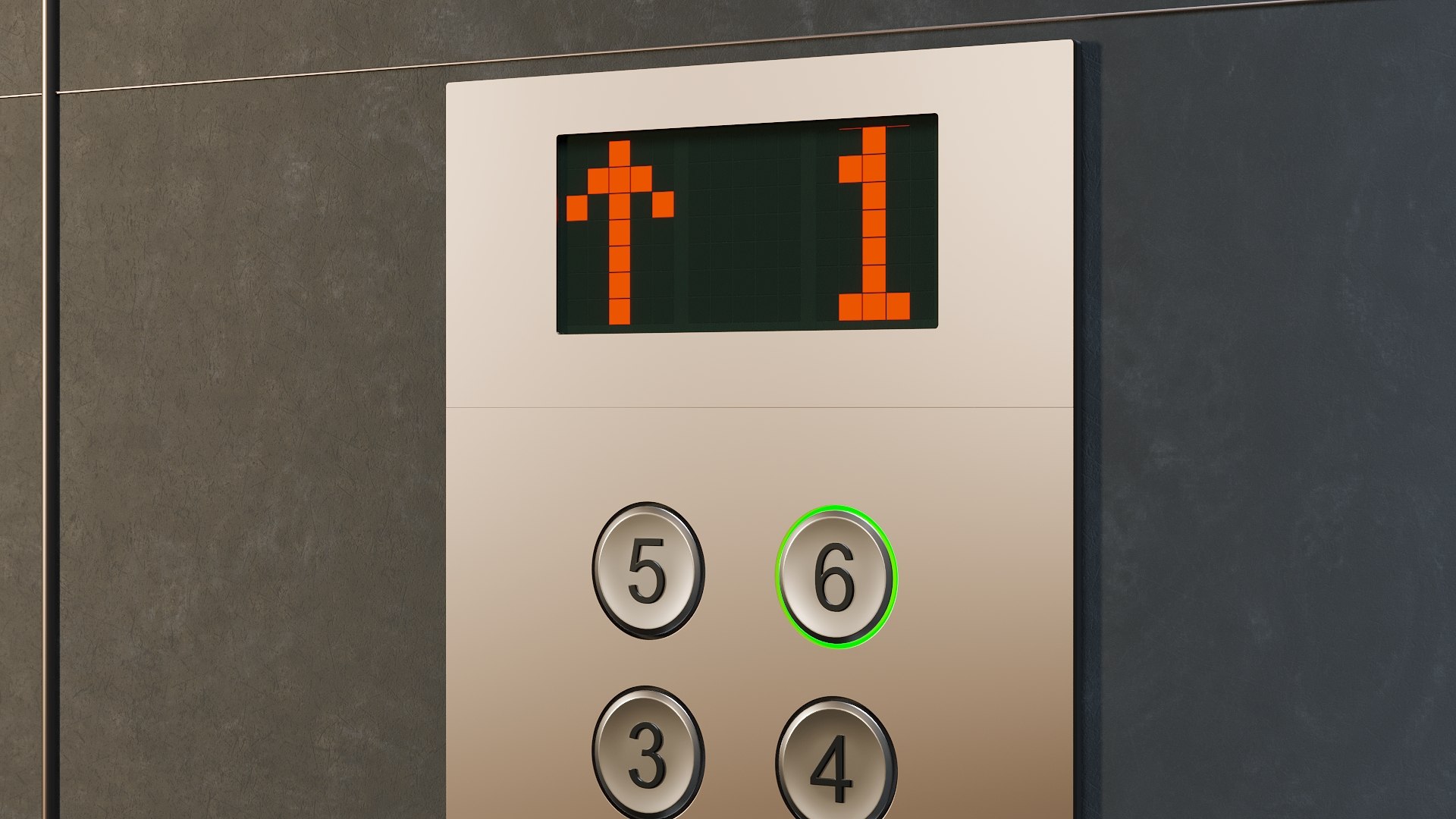 3D Model Lift Elevator With Animated Buttons - TurboSquid 2421102