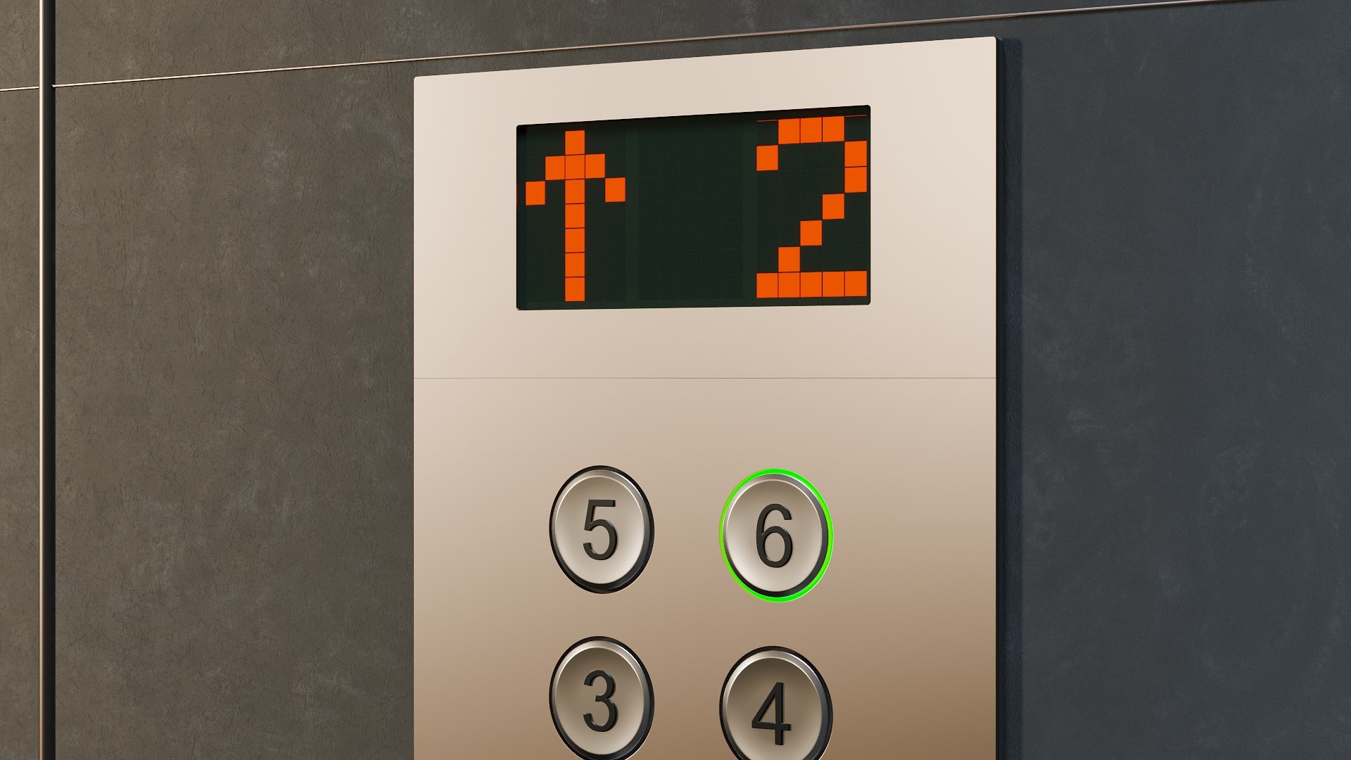 3D Model Lift Elevator With Animated Buttons - TurboSquid 2421102