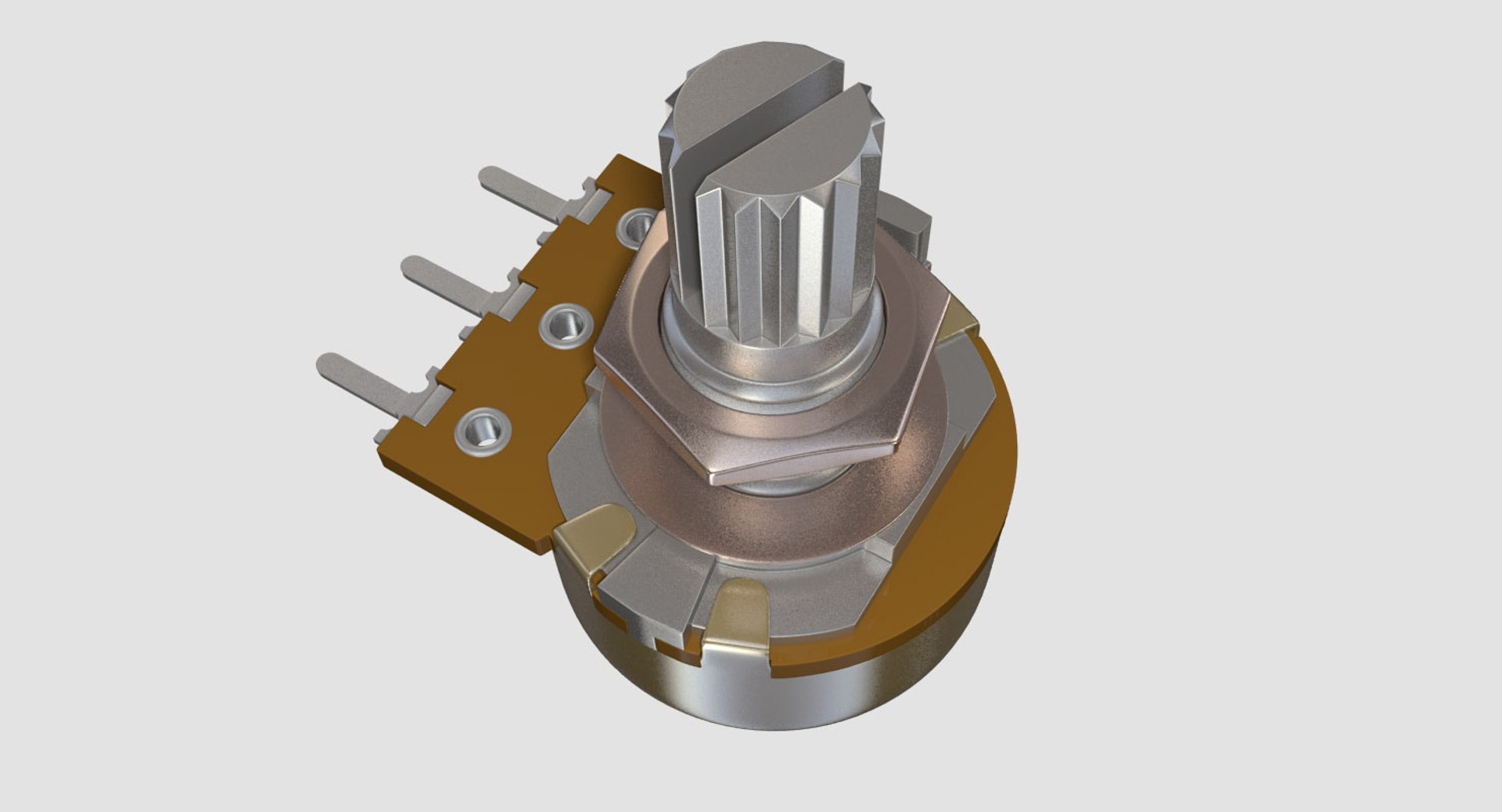Potentiometer Electrical 3d 3ds