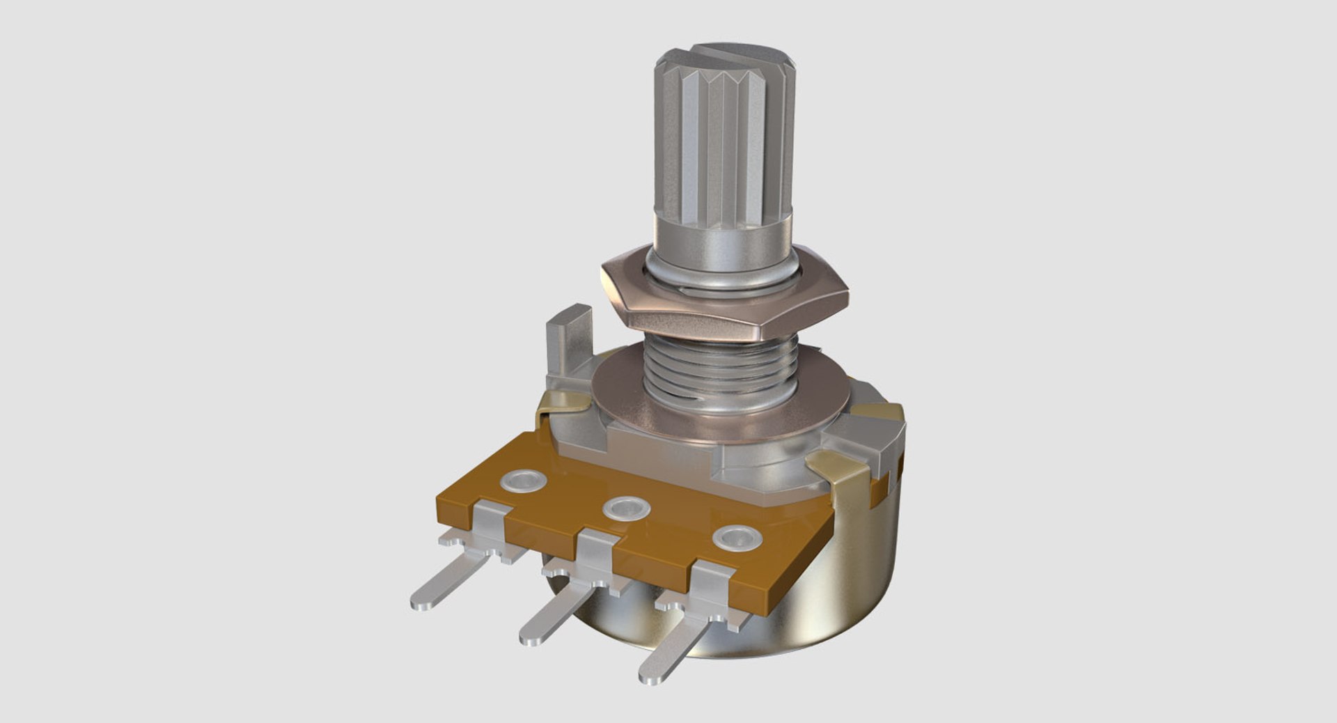 Potentiometer Electrical 3d 3ds