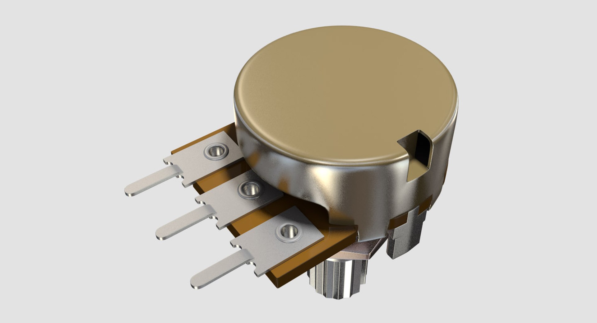 Potentiometer Electrical 3d 3ds