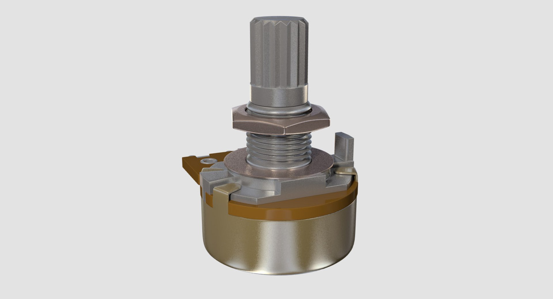 Potentiometer Electrical 3d 3ds