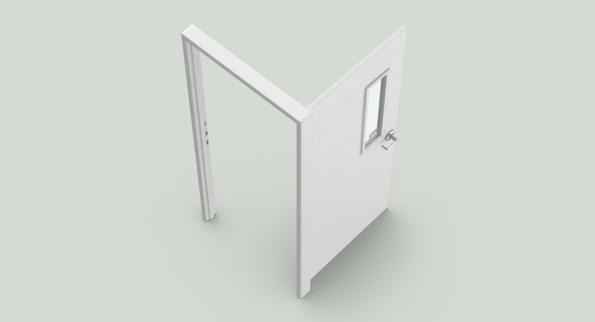 Commercial-doors---door-2-open 3D model - TurboSquid 1237877