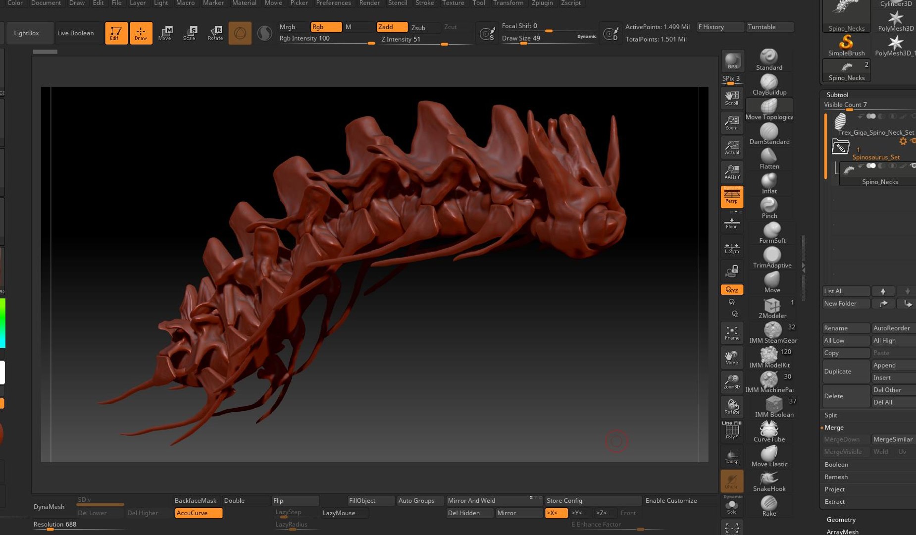 3D Spinosaurus Neck Skeletons Set model - TurboSquid 1714690