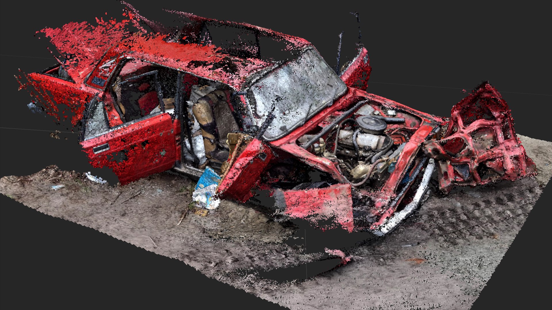 Ukraine War Abandoned Car Lada Wreck Destroyed Scan 3D - TurboSquid 2337815