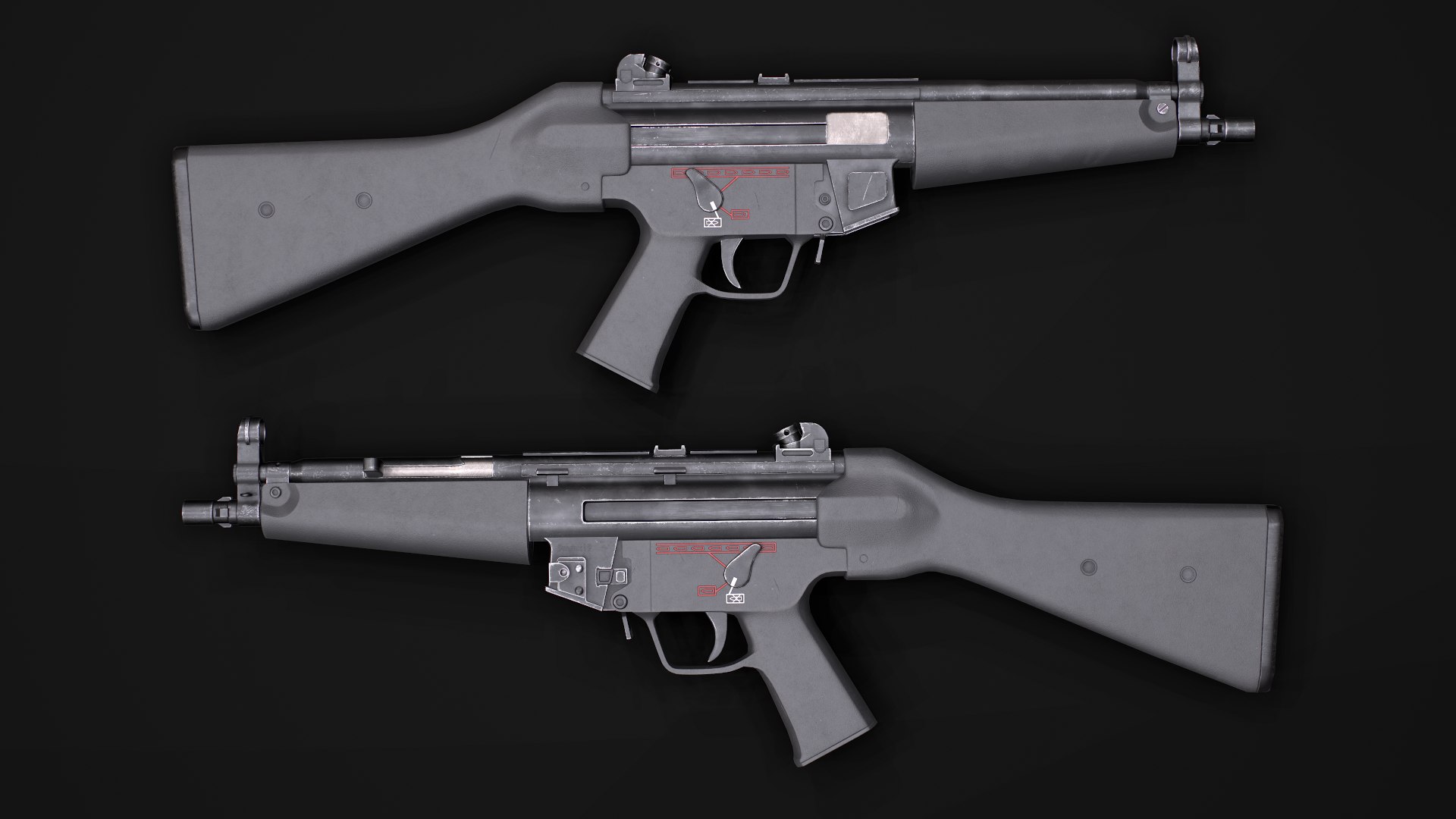 MP5 submachine gun3D模型 - TurboSquid 1877670