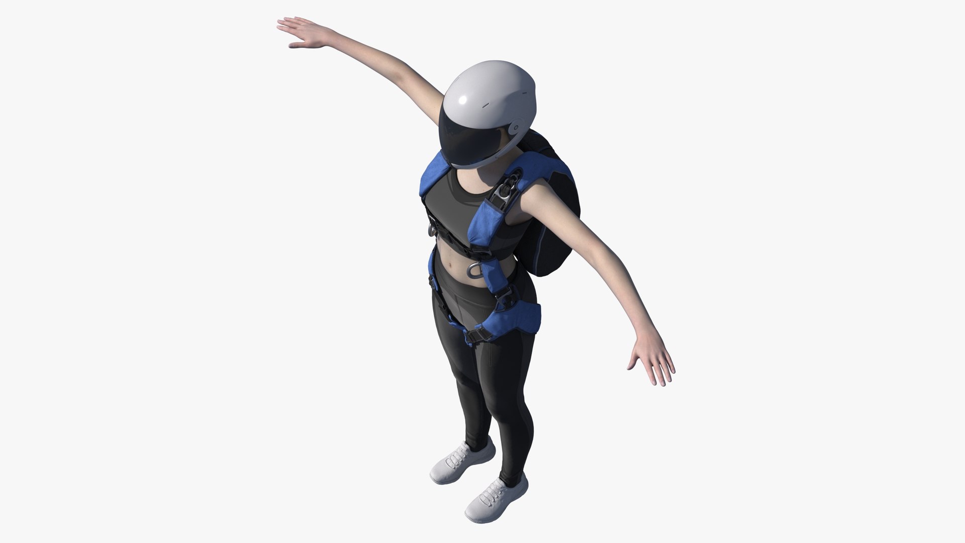 Skydiver Female 3D Model - TurboSquid 2133547