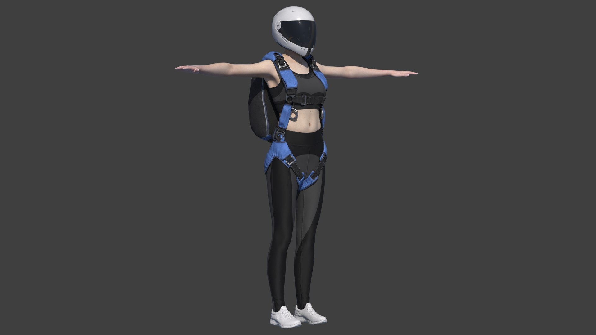 Skydiver Female 3D model - TurboSquid 2133547